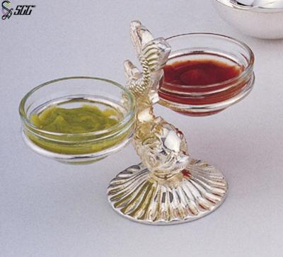 Cina Fish Shape Sauce Stand Stainless Steel Tableware For Dining /Metal Sauce Stand in vendita