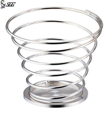 Cina Round Bread Stand Stainless Steel Tableware Bread Holder For Restaurant in vendita