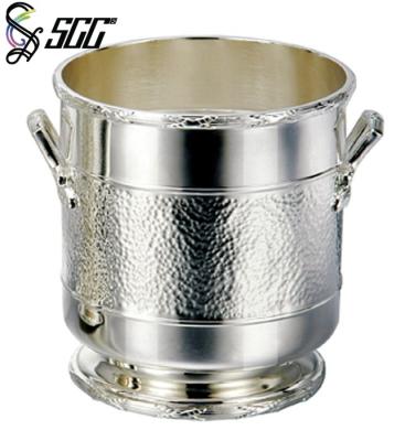 Cina Hotel Champagne Bucket Stainless Steel Tableware Metal Champagne Cooler in vendita