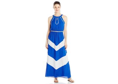 Cina Vestito senza maniche da estate dei vestiti delle donne casuali del corsetto della grata maxi con la cinghia in vendita