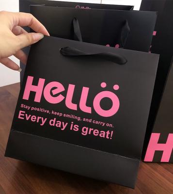 중국 로고가 있는 맞춤형 크래프트 종이 쇼핑백 판매용