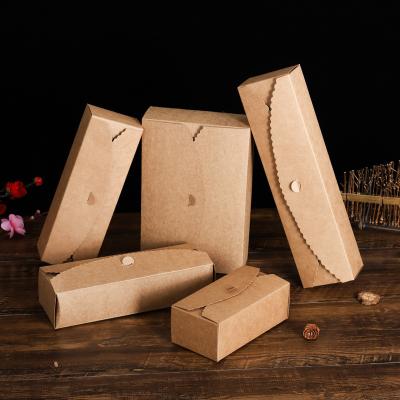 China Baking Packaging Box Custom Macaron Candy Box Kraft Paper Rectangular Cake Box for sale