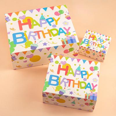 China Birthday Gift Box Custom Color Pattern Printing Gift Box Souvenir Packaging Box Storage Box for sale