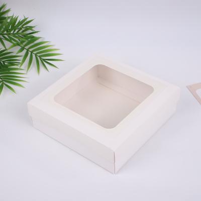 Cina Scatola porta alimenti per picnic all'aperto multi-misura con stampa logo personalizzata e finestra trasparente, design ecologico in cartone in vendita