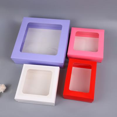 Cina Scatola porta alimenti per picnic all'aperto multi-misura con stampa logo personalizzata e finestra trasparente, design ecologico in cartone in vendita