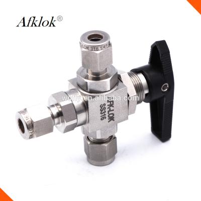 Κίνα Τριπλή 6000 PSI αερίου βαλβίδα σφαιρών ανοξείδωτου υψηλού SS316 προς πώληση