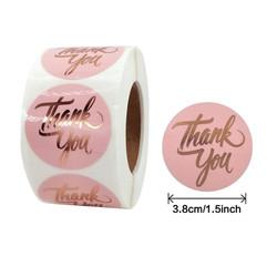Custom Cute Flower White Thankyou Sticker Label Adhesive Floral Thank You