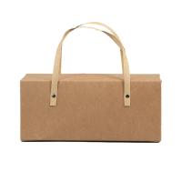 Quality Box Shape Washable Kraft Custom Standup Luxury Packaging Paper Bags With Handle for sale