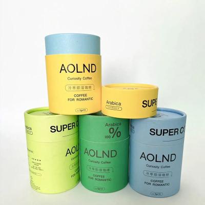 China Biodegradable Round Paper Tube Customized Cardboard Perfume Coffee Tea Sugar Packaging Shipping Round Tube Box Gift Box for sale