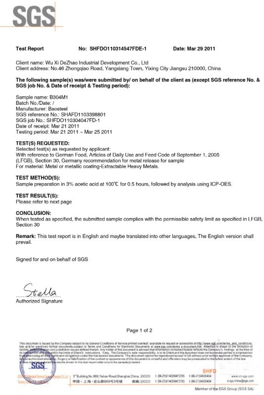 SGS - DZ Iron Steel Group