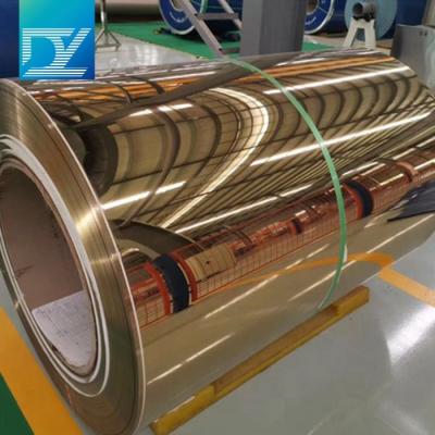 中国 冷間圧延された金ミラーは100mm Ss430色の上塗を施してある鋼鉄コイルを浮彫りにした 販売のため