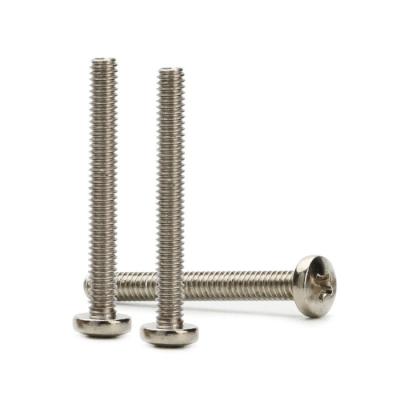 Cina DIN 7986 M2 M3 M4 M5 M6 M7 M8 Stainless Steel 304 Cross Recessed Pan Phillips Head Metric Thread Machine Screws in vendita