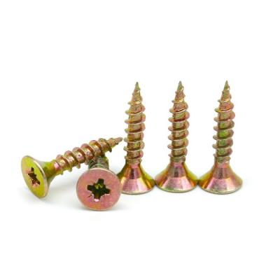Cina Phil Driver Countersunk Head Self Tapping Yellow Zinc Plated Furniture Chipboard Screw in vendita