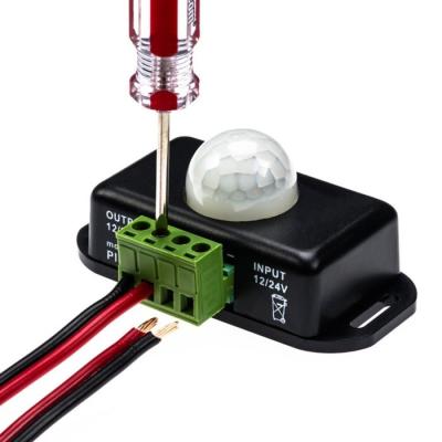 Κίνα Διακόπτης αισθητήρων συνεχών 12v 24v 8a Pir κινήσεων για το οδηγημένο φως λουρίδων προς πώληση