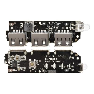 China 3 USB Power Bank Battery Charger Module Circuit Board Step Up Boost DIY 5V 2.1A for sale