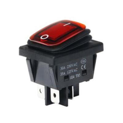 Κίνα Τα Kcd4 Dpst 4 καρφίτσα επάνω από φωτισμένο 30a 250vac στεγανοποιούν Rocker το διακόπτη T85 προς πώληση