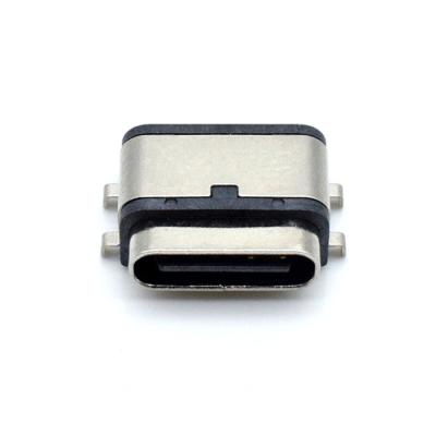 China Waterproof USB Type C 6P Sinking IPX7 Connector Smt for sale