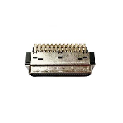 Cina Tipo maschio connettore placcato oro pieno della lega per saldatura di SCSI 50P con Shell di plastica in vendita