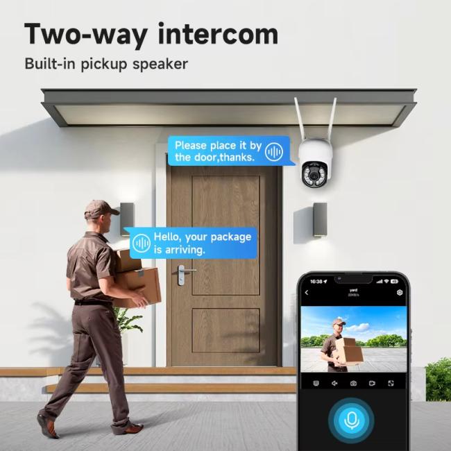 Camera installed in outdoor setting