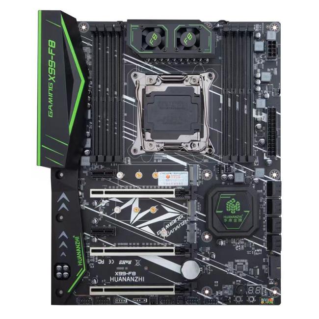 Close-up of X99 F8 motherboard CPU socket area