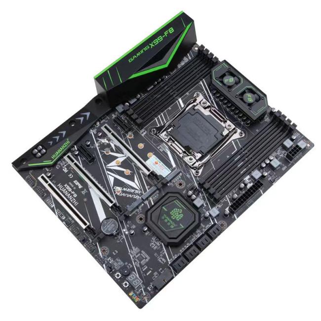 Detailed view of X99 F8 motherboard memory slots