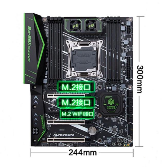 X99 F8 motherboard rear I/O panel connections