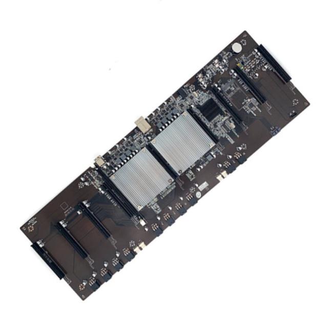 Detailed view of X79 motherboard chipset and ports