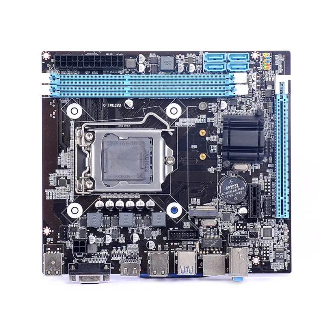 Close-up of H81 motherboard components