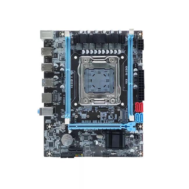 Close-up of X79 motherboard CPU socket area