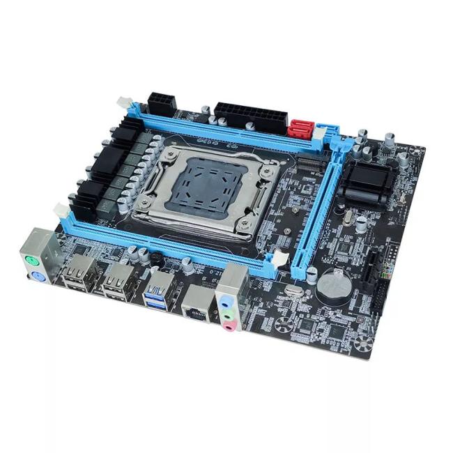 Detailed view of X79 motherboard memory slots