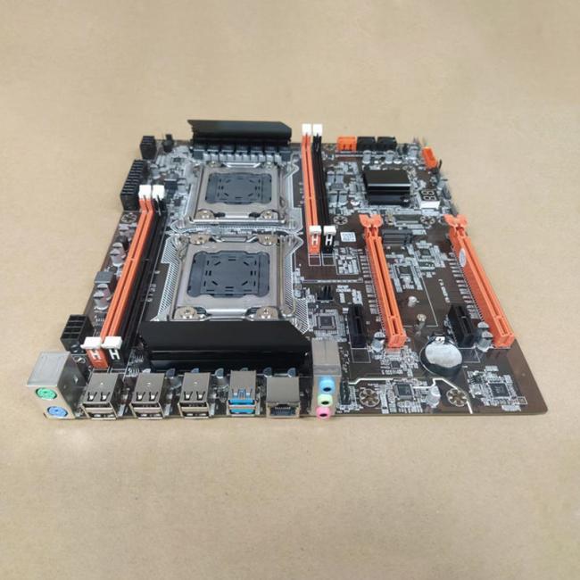 Detailed view of X79 motherboard I/O ports