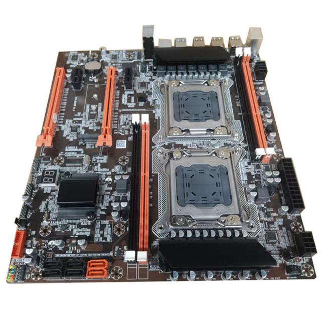 X79 motherboard showing memory slots and chipset