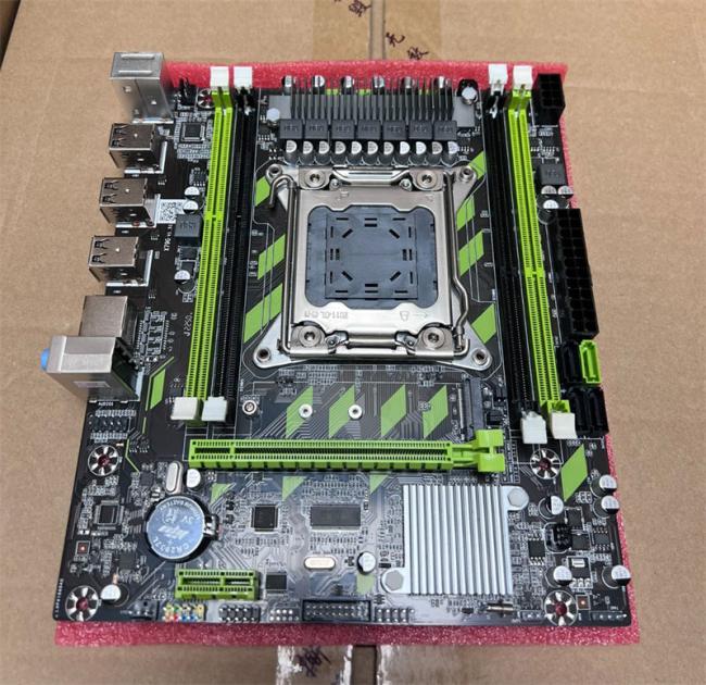 X79G motherboard showing expansion slots and connectors