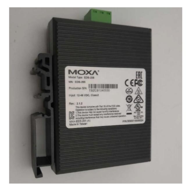 EDS-205 5-port Ethernet Switch side view