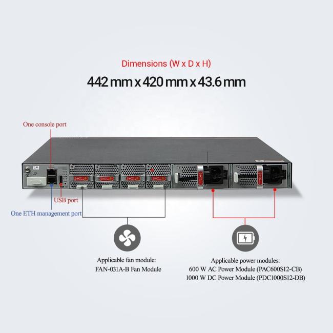 S6730-H24X6C Ethernet Switch rear view