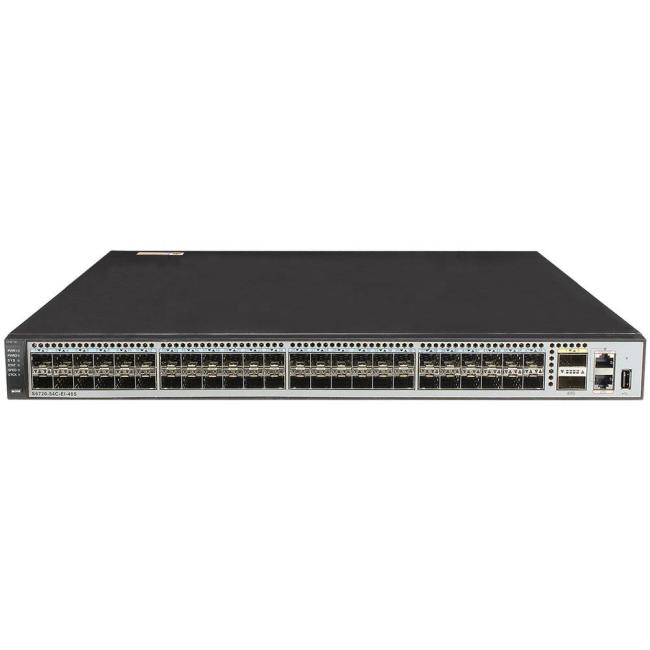 Side view of S6720-54C-EI-48S-DC switch showing ports