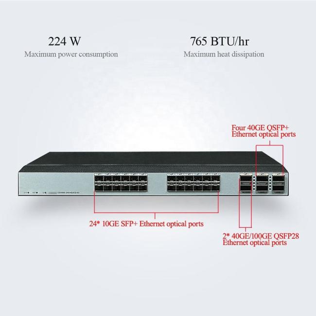 Rear ports view of CE6880-24S4Q2CQ-EI switch