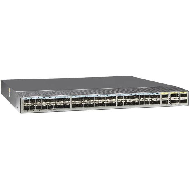 Side view of networking switch showing ports