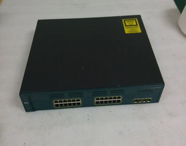 Close-up of ISR4221-SEC/K9 router ports and connections