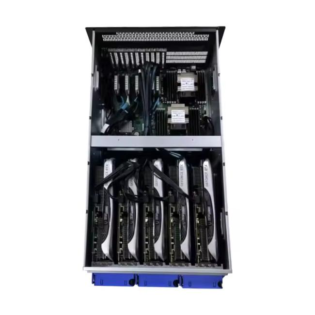 Side view of SQ9U10 Server showing rackmount design