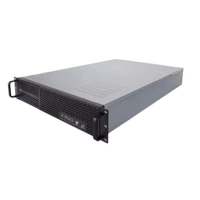 Side view of 2U server chassis showing ventilation