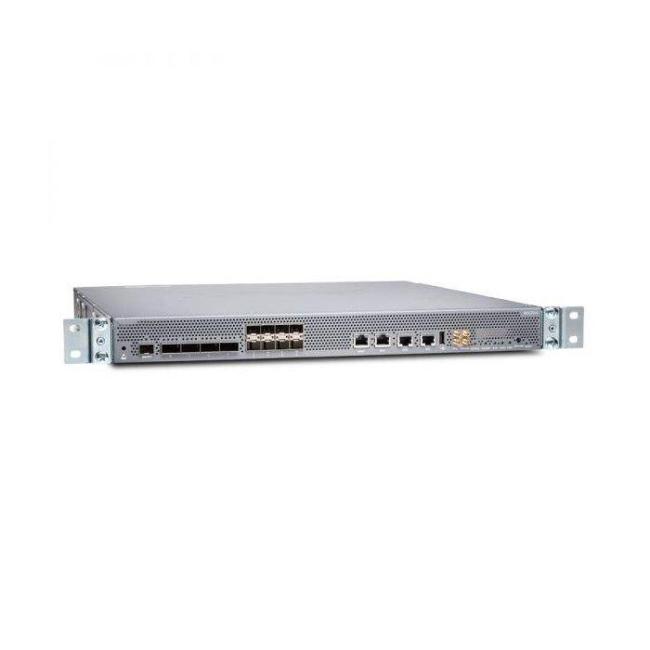 MX204 router side view showing ports