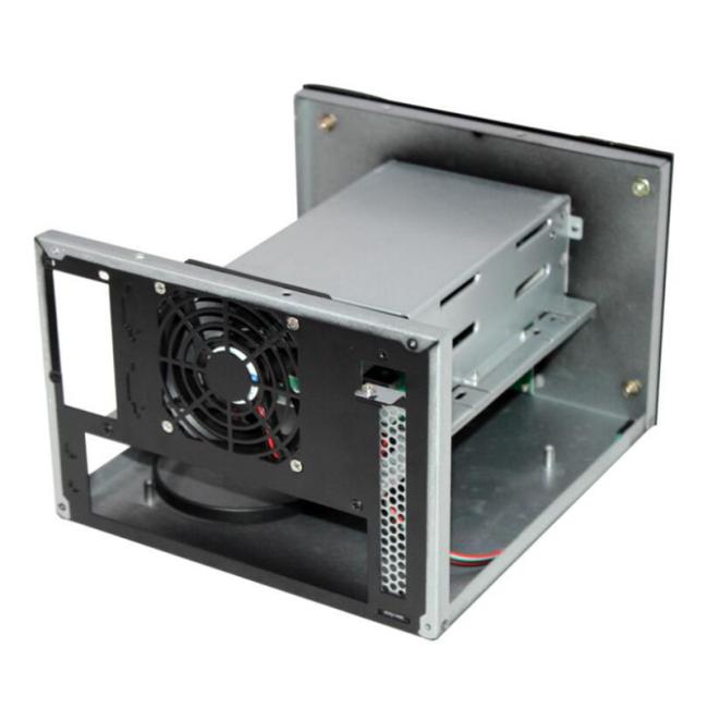 Detailed view of hot-swappable drive bays