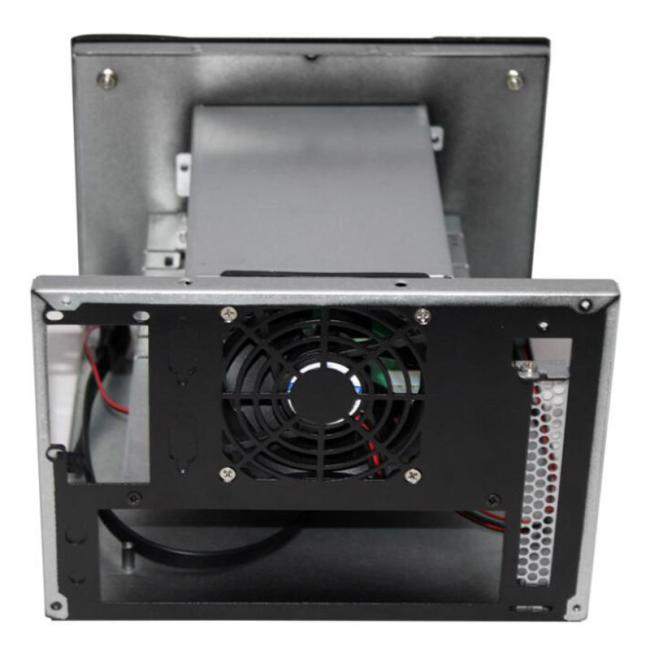 Overall perspective of rack-mounted server chassis