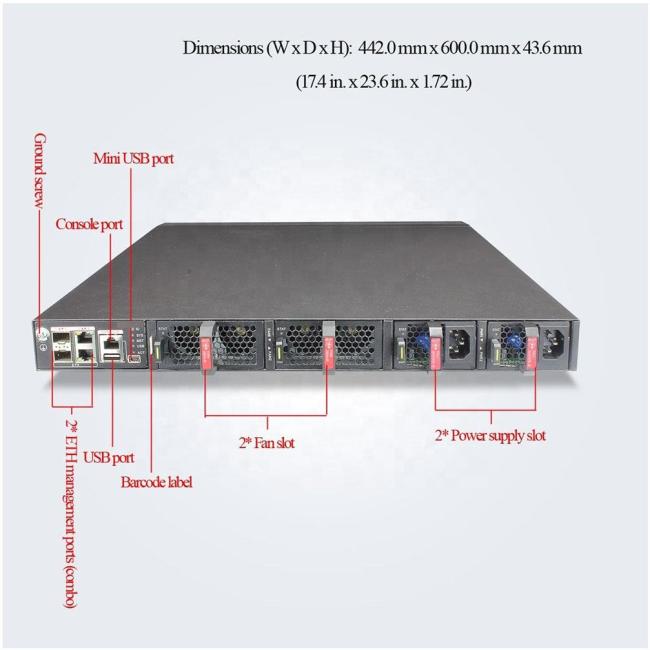 Port configuration of CE6855-48T6Q-HI Enterprise Switch
