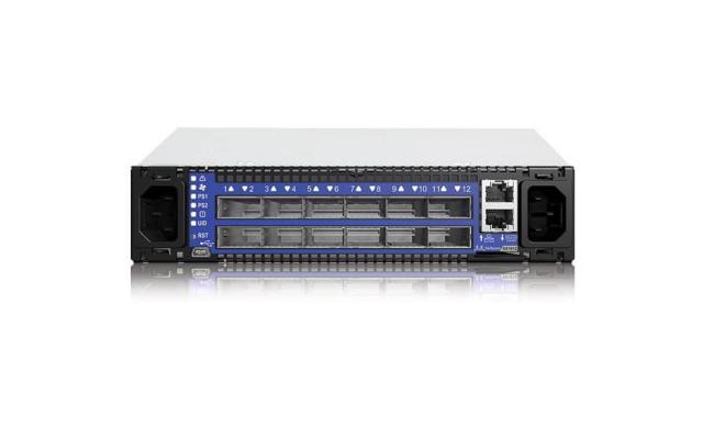 MSN2100-CB2F network switch in rack installation