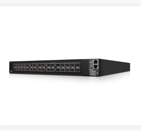 Side view of MSN3700-CS2FC networking switch