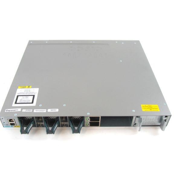 Side view showing ports of Cisco 3850 series switch