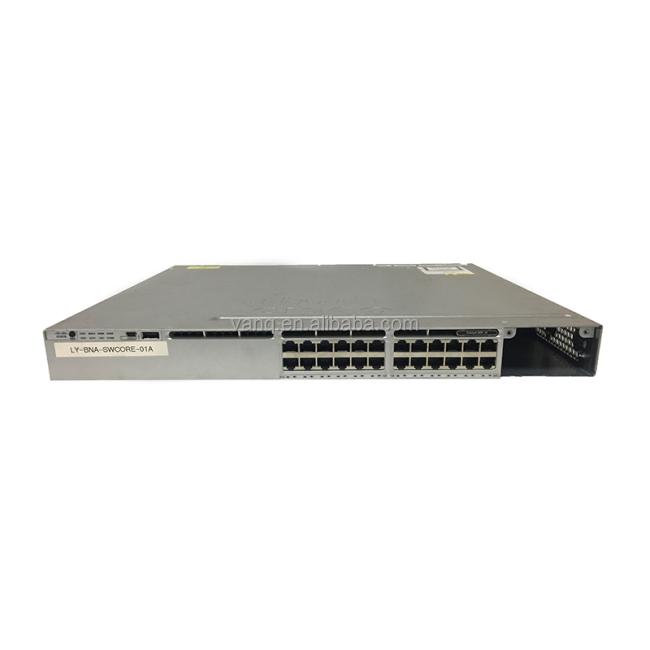 Side view showing ports of WS-C3850-24T-S switch