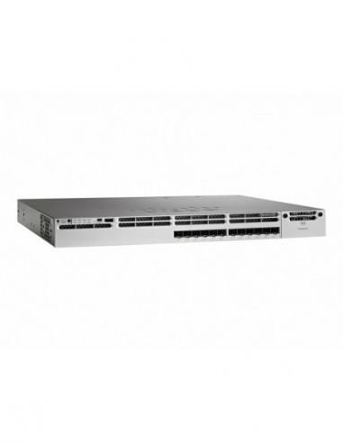Rear view of WS-C3850-16XS-S switch showing power connections